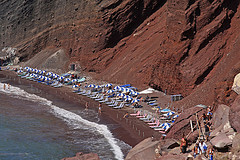 Santorini's famous Red Beach | Eyeflare.com